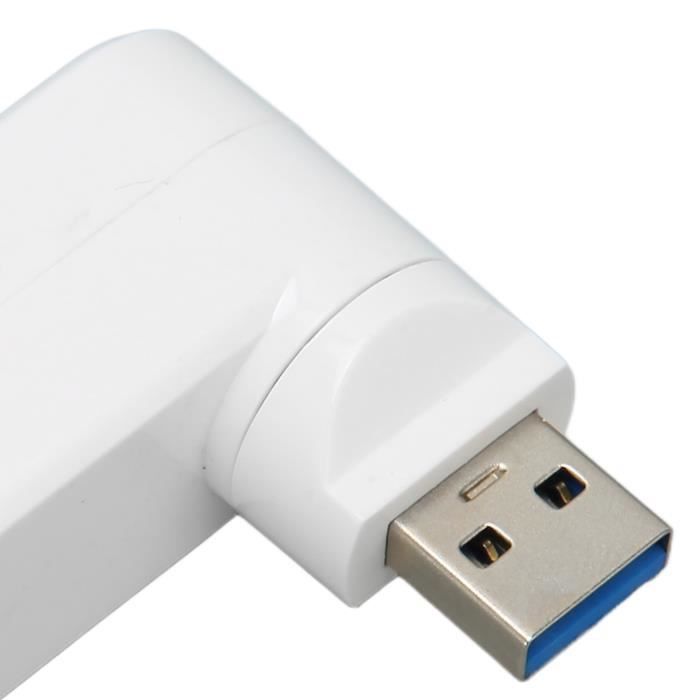 SAL Hub USB 3.0 à 3 ports Hub USB rotatif à 90 degrés, 3 ports Plug and ...