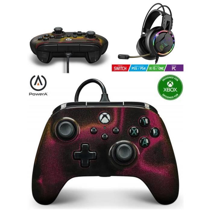 Manette XBOX ONE-S-X-PC - Sparkle EDITION - Casque Gamer H7 - Stéréo 2. ...