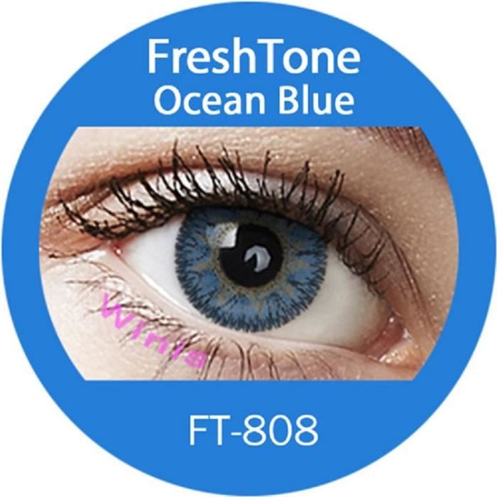 Lentilles De Contact De Couleur Ocean Blue 3Tons 12 Mois sans ...