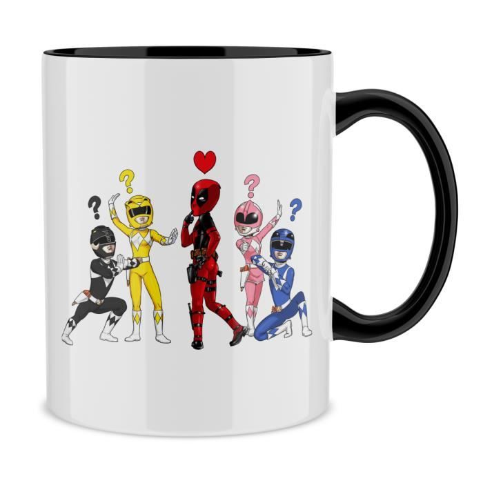 Mug Noir Deadpool - Power Rangers parodique Power Rangers Vs Deadpool ...