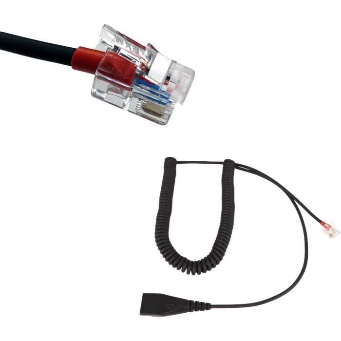 Câble Rj Simple Compatible Avec Yealink, Snom, Avaya, Téléphone ...