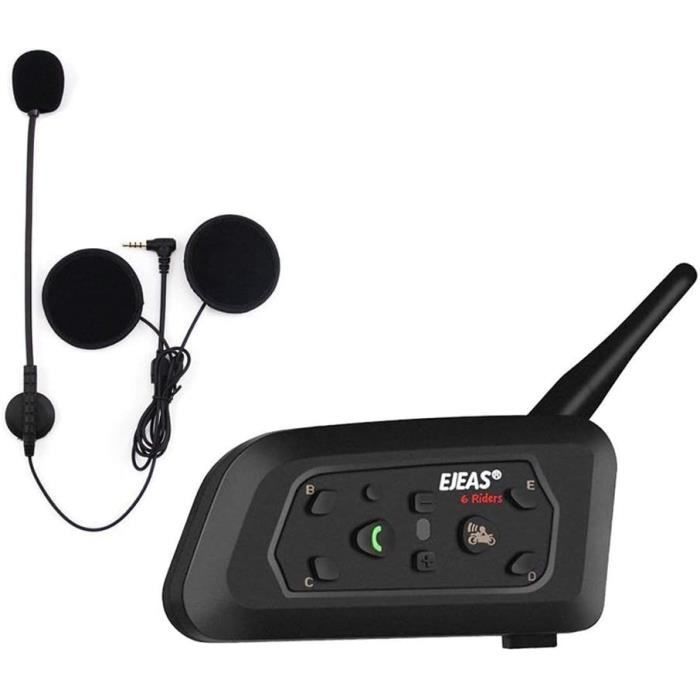 V6 Pro 1200M Bt Bluetooth Interphone Moto Casque De Moto Interphone ...