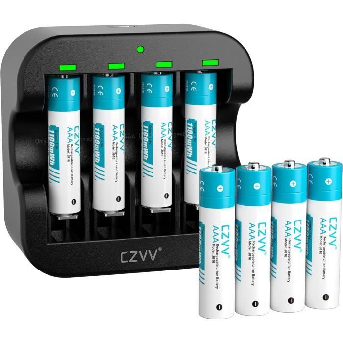 Piles Rechargeables Aaa 1,5 V - Lot De 8 Piles Rechargeables Avec ...