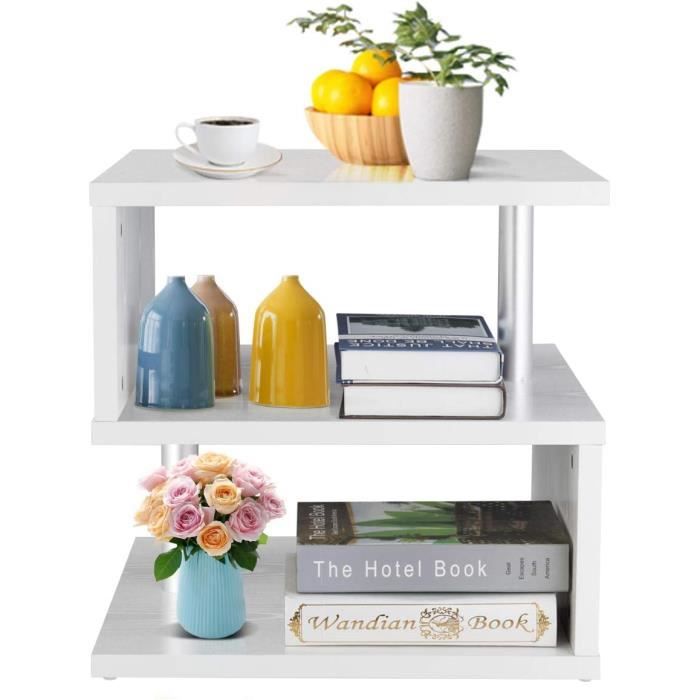 GOPLUS Table Basse à 3 Couches de Stockage Ouvert, Table d'Appoint ...