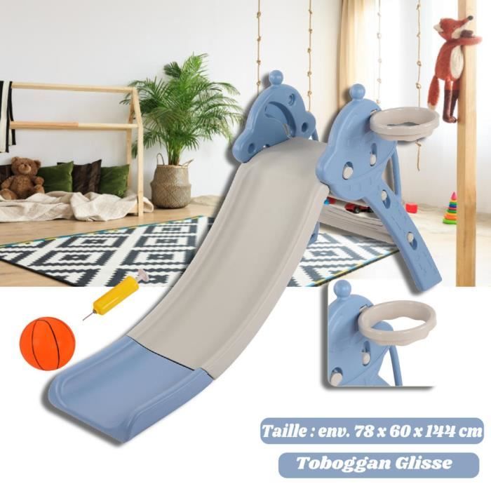 Toboggan pour enfants avec Panier de Basket Bleu 78 x 60 x 144 cm COC-139 - Cdiscount Jeux - Jouets