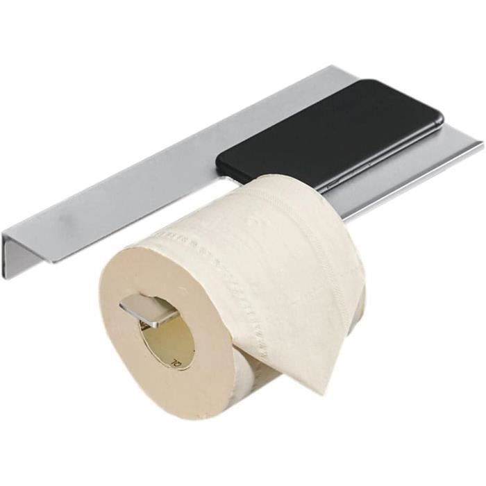 Porte Papier Toilette Avec Tablette Support Papier Wc Sans Percage ...