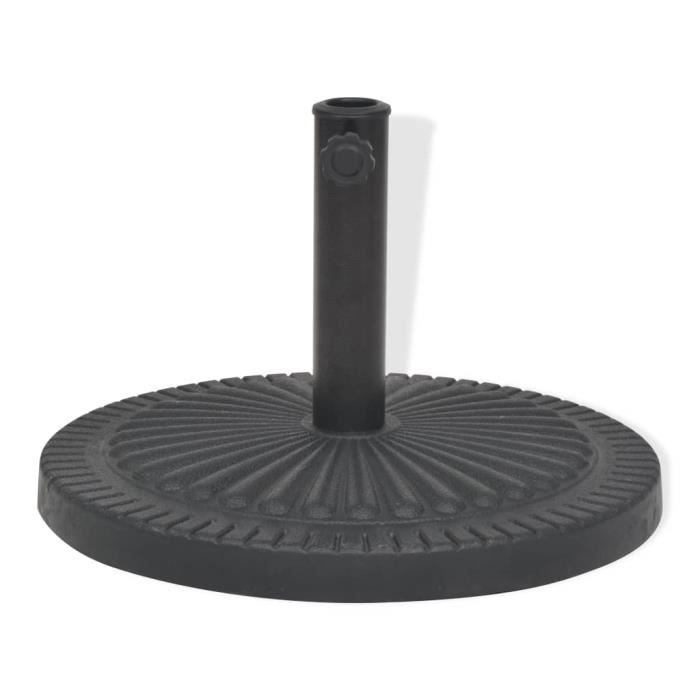 Socle de parasol Supports pour parasols résine + acier Rond Boulon de ...