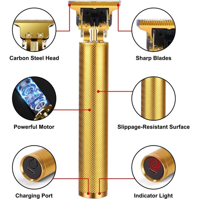 Tondeuse Cheveux Hommes,Tondeuse Barbe Kit Homme Electriques,Sans Fil Tondeuse à Cheveux Rasoir ...