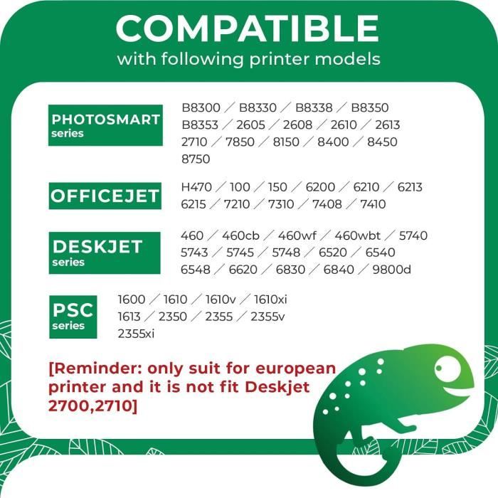 338 343 Xl Cartouches D'Encre Remanufacturées Pour Hp 338Xl Pour Hp ...