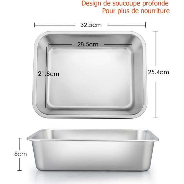 Plats Four, Plat Inox Rectangulaire, Plaque De Cuisson Idéal Pour ...