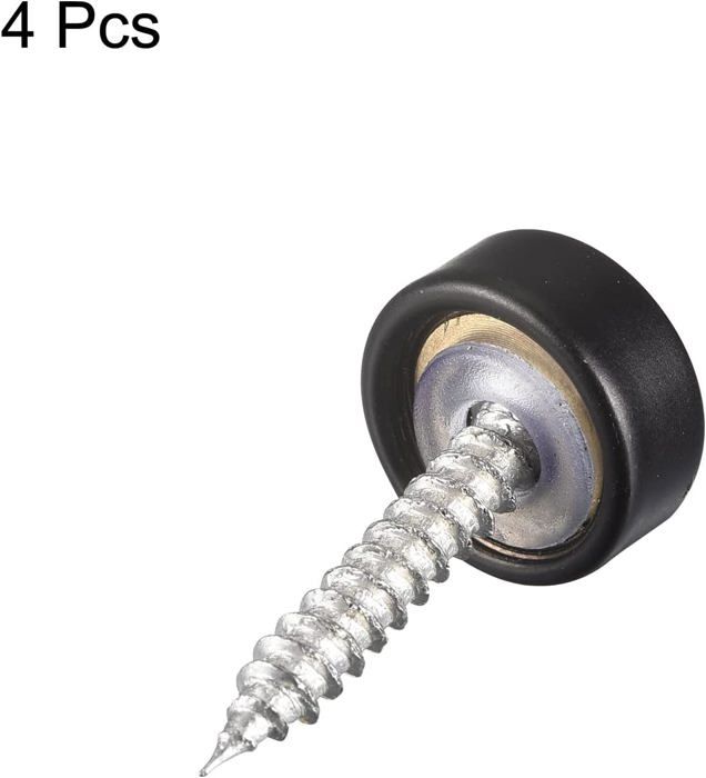 Cache Vis Miroir, 12mm, 4Pcs Laiton Décoratif Capuchon Vis Couverture ...