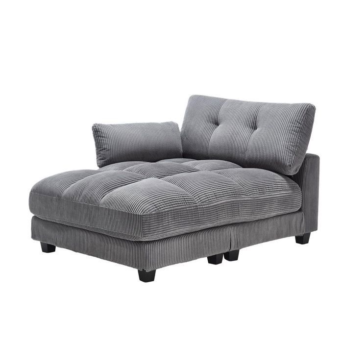 Meridienne Fauteuil coussins moelleux à rayures, accoudoirs avec ...