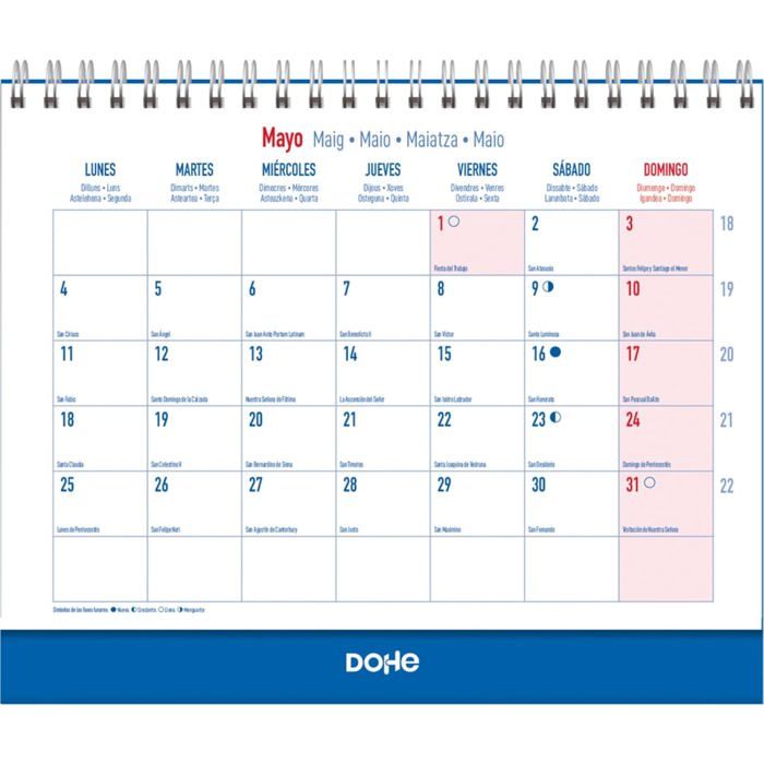 Calendrier 2026 de Bureau - Vue Mensuelle,12 Mois de Janvier à Décembre ...