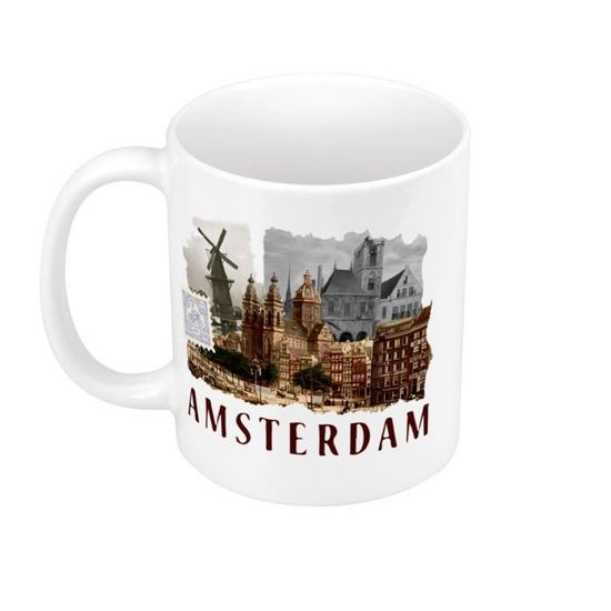 Mug en Céramique - Fabulous - Amsterdam Collage - Impression Haute ...