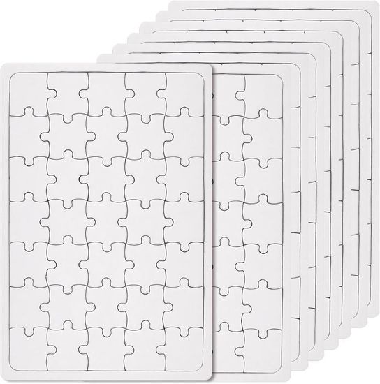 Puzzles Vierges, 8 Feuilles de Puzzle Inscriptible, DIY Puzzle Peindre ...