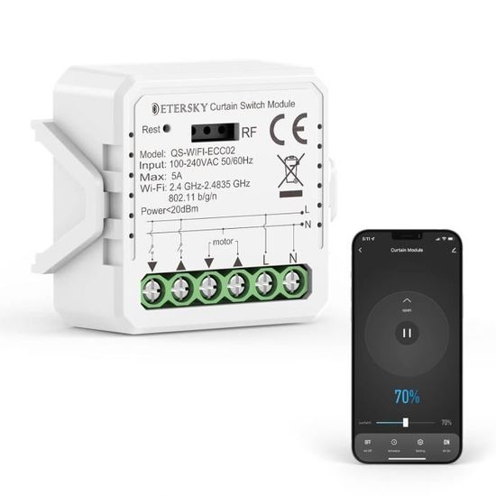 Fonction pourcentage Interrupteur Volet Roulant Connecté,Module Volet ...