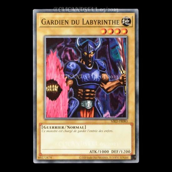 Carte YU-GI-OH MRD-FR083 Gardien du Labyrinthe - Cdiscount Jeux - Jouets