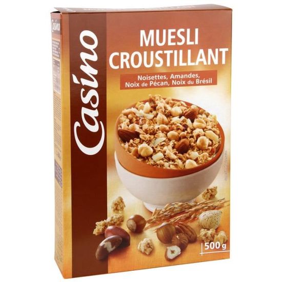 Muesli Céréales croustillants- Amandes - Noisettes - Noix de Pécan et ...