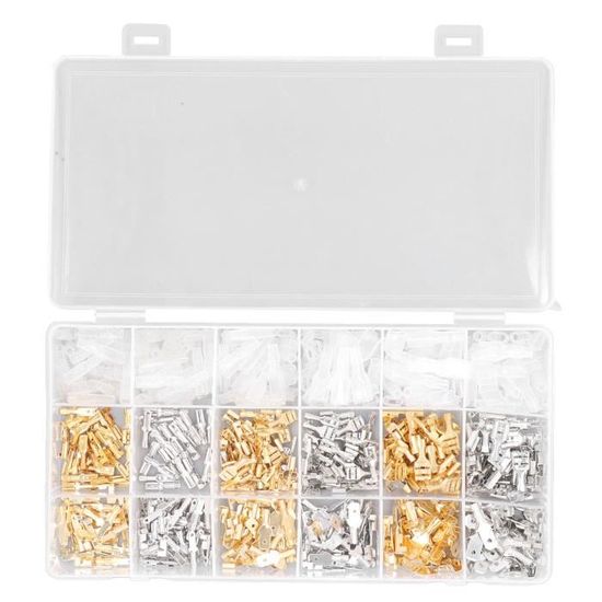 EJ.life kit d'assortiment de borniers à sertir 540 pièces mâle femelle fil cosse connecteur ...