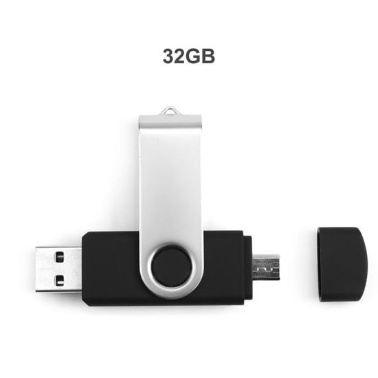 Clé USB 32 GO Micro Usb Drive - LESHP - 2-en-1 - Android - Gris ...