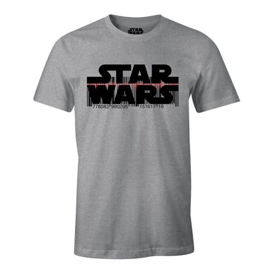 T-shirt Star Wars - Star Wars Barcode - Homme - Manches courtes - Gris ...