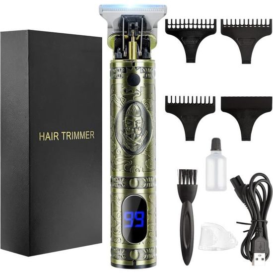 Tondeuse Cheveux Hommes, Tondeuse Barbe Homme Kit Professionnel Multifonction Avec 3 Peignes ...