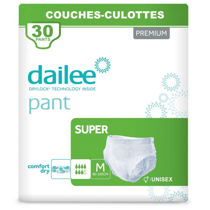 Dailee Pants Super M - 30x Couches Adultes, Couche Culotte Incontinence ...
