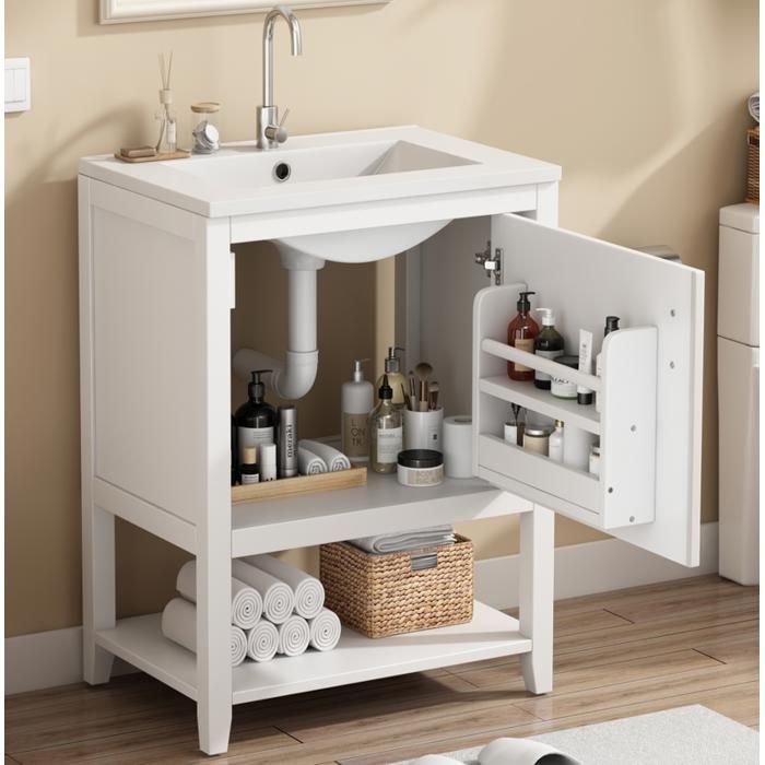 Meuble de salle de bain simple lavabo,meuble sous lavabo 60 cm avec ...