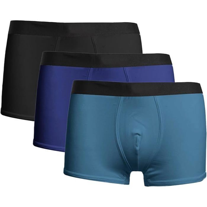 BOXER Underwear Basic Culotte Homme Slip Respirant Confortable Et Bleu bleu - Cdiscount Prêt-à ...