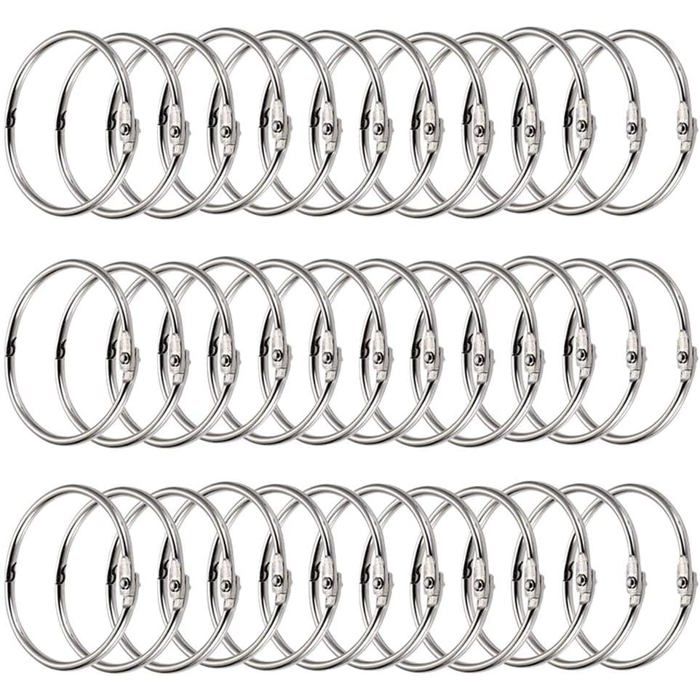 Anneaux Reliure Métalliques 100pcs, 25mm Articulés Album Scrapbook ...