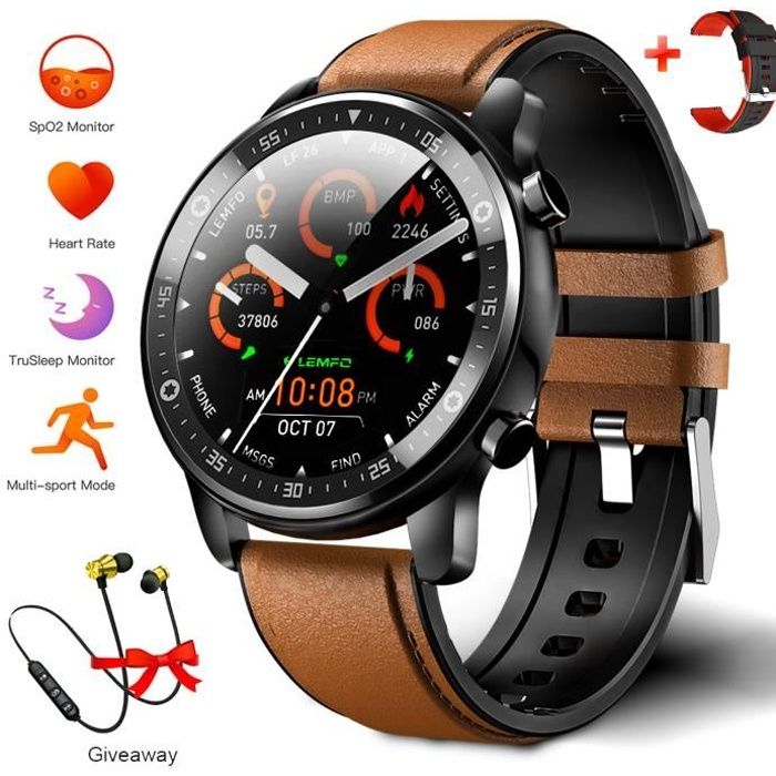 Montre Connectée Homme Femme - Montre Intelligent tactile Appelez pour ...