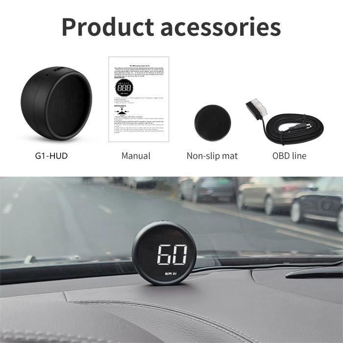 G1OBD Blanc - WiiYii – G1 HUD GPS OBD2, Ordinateur de bord, Affichage ...
