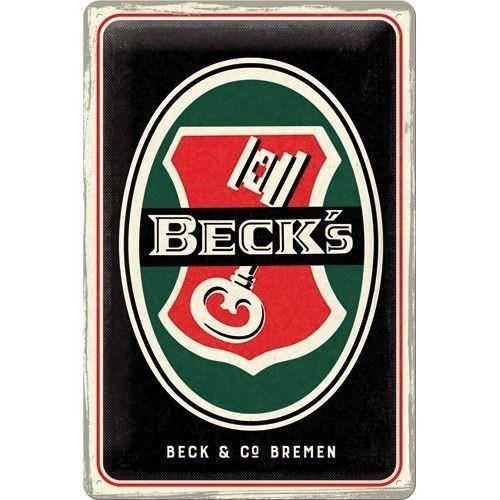 Plaque en métal 20 X 30 cm Logo Beck's bier (bière) - Cdiscount Maison