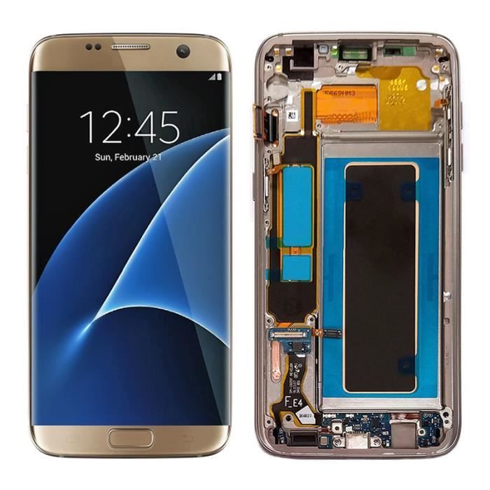 Ecran LCD + Tactile Assemblé Pour Samsung Galaxy S7 Edge G935F Doré ...
