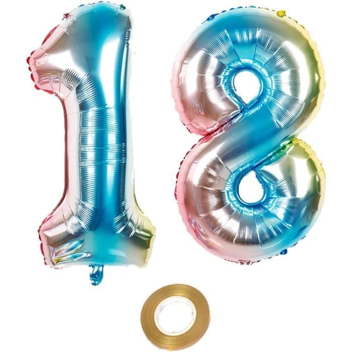 Ballon Gonflable Chiffre 18 En Forme De Chiffre 40 Pouces Pour Fille ...