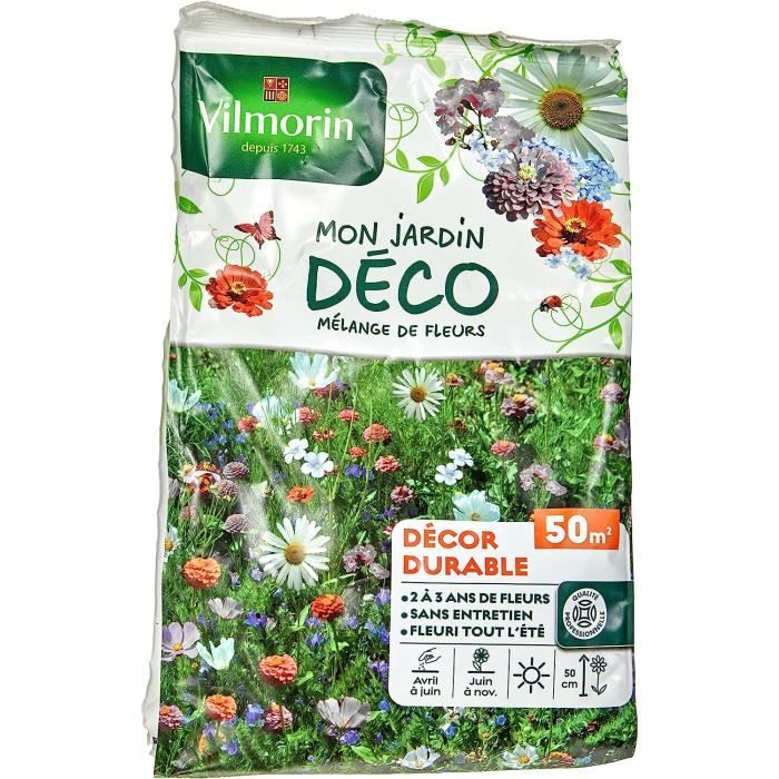 Graines Mélange Fleurs Durable Pluriannuel - Marque Inconnue - 50m² ...
