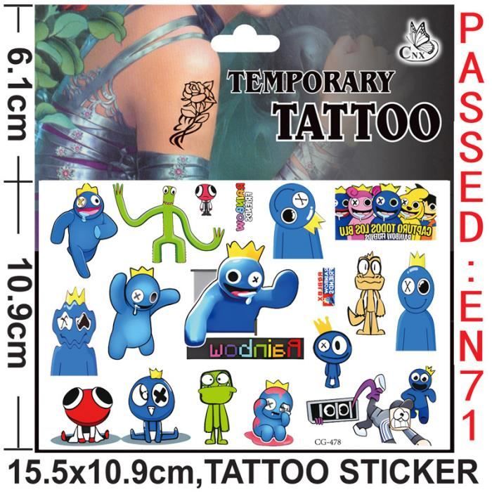 Autocollants De Tatouage Amis Arc-en-ciel Pour Enfants, Jouets Monstres ...