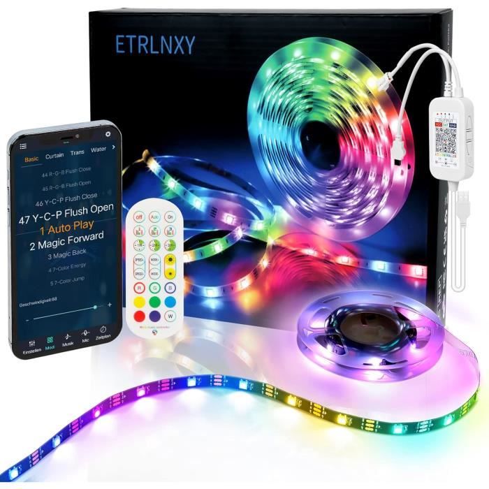 Rgbic Ruban Led 2,5M Dreamcolor Rétroéclairage Led Tv For 32 À 55 Pouces Tv Intelligent ...