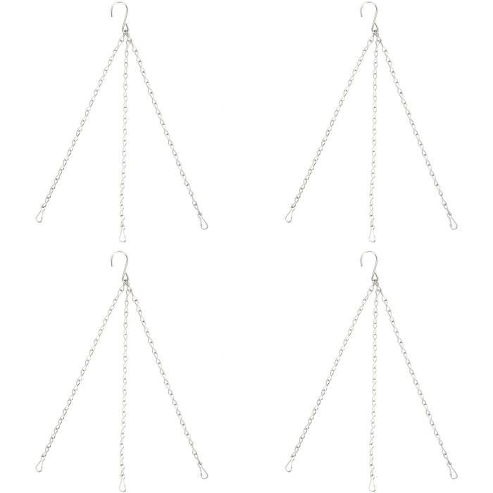 Lot De 4 Chaînes À Suspendre Avec Crochets, En Acier Inoxydable 304 ...