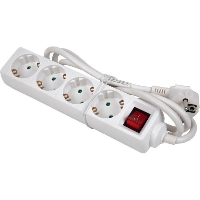Multiprise Bipolaire De 4 Prises De Courant | Câble De 1,4 M ...