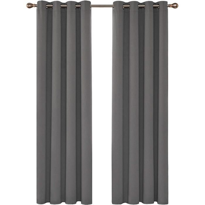 Deconovo Lot de 2 Rideaux Occultantss Isolant Thermique Anti Froid ...