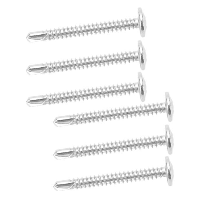 EJ.life Vis à tête ronde à rondelle Lot de 50 Vis à Tête Bombée, Filetage M4,2 X 38 en Acier ...