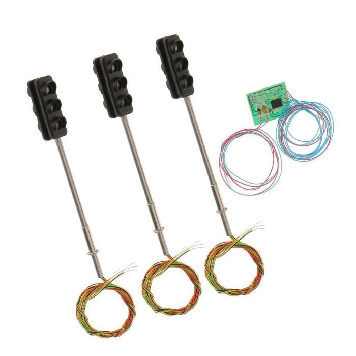 60mm Miniature Modèle Feux de Circulation Commande Véhicule 3-Feu 5-6v ...