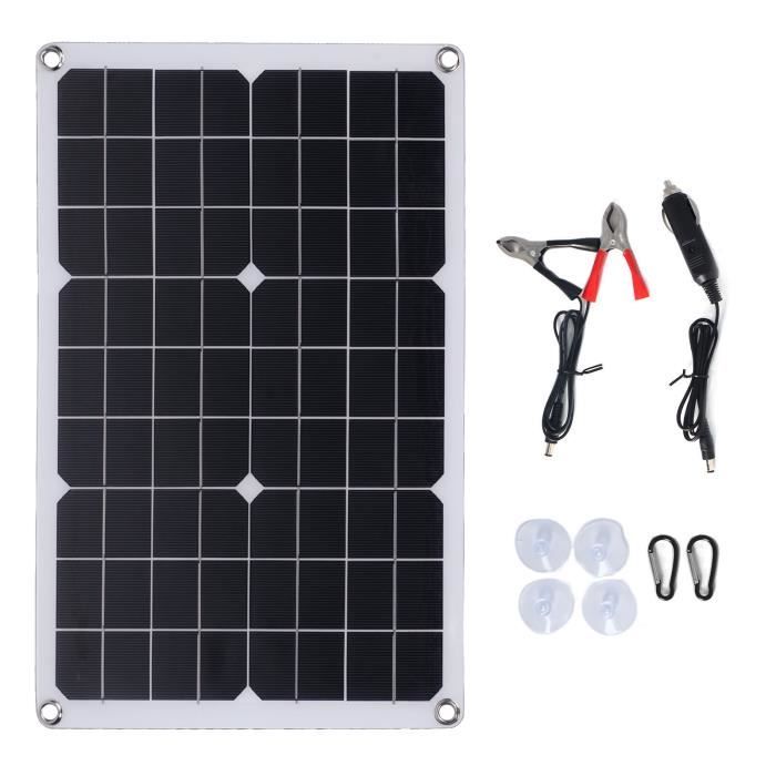 HURRISE panneau de chargeur solaire Panneau Solaire Flexible Étanche Batterie Chargeur Charge ...