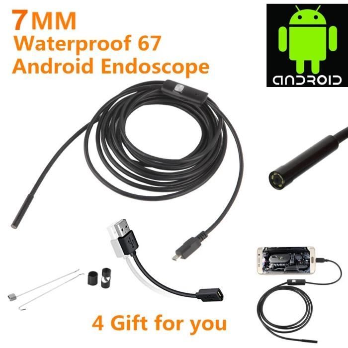 Caméra endoscopique Android,5.5mm,2m,IP67,étanche,prise en charge OTG et UVC,smartphone HD,salle ...