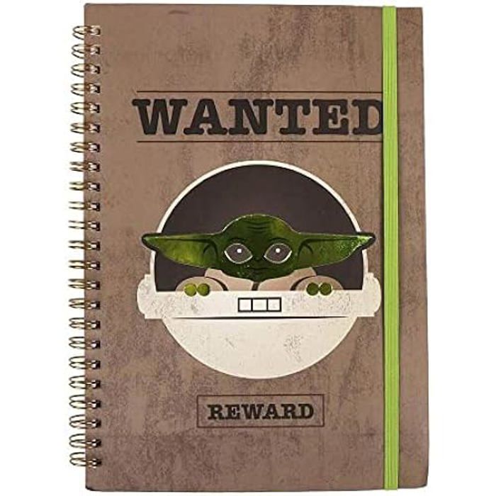 Carnet A5 - STAR WARS - Wanted The Child Grogu - Motif mandala - Souple ...