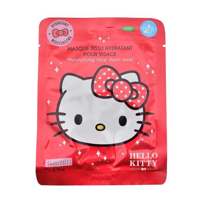 Masque Tissu Hydratant pour Visage - TAKE CARE - Hello Kitty - Rose ...