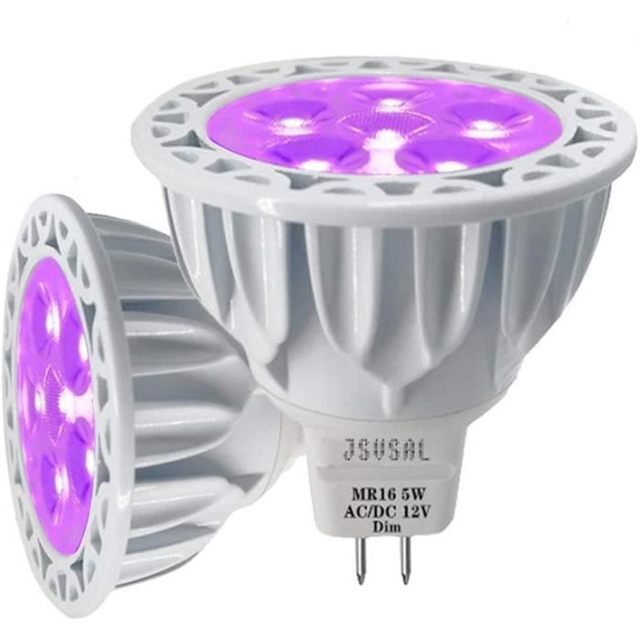 Paquet ampoule LED à intensité variable à double broche Mr16 Gu5.3, 5 W, ampoule halogène 50 W ...