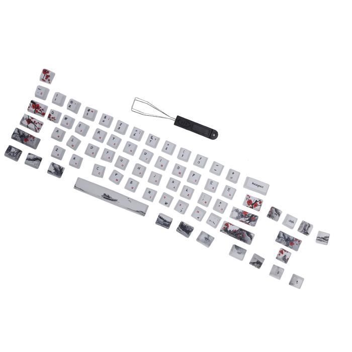 VGEBY Ensemble de Keycap Keycaps PBT Sublimation 5 faces Capuchons de ...