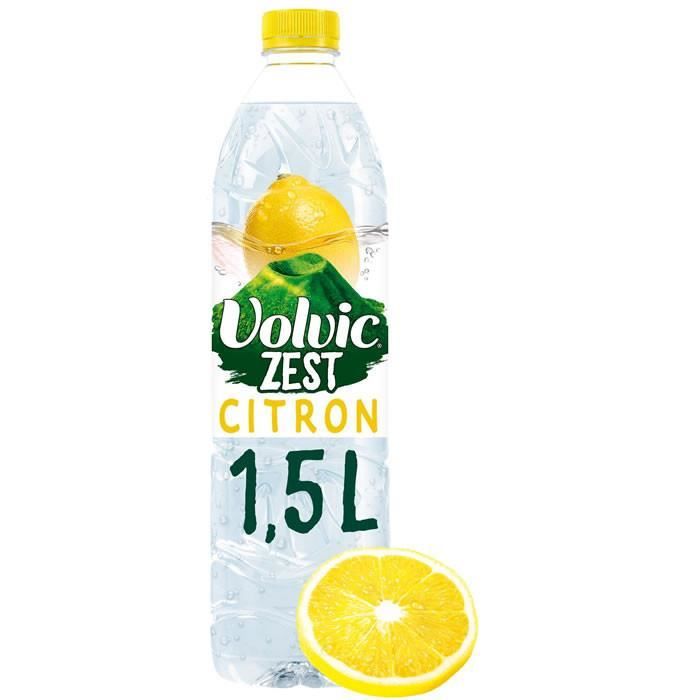 LOT DE 2 - VOLVIC Zest Eau minérale naturelle aromatisée au citron 1,5 ...